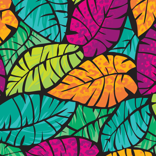 Room Creative Pattern Animal Print Palm Leaves